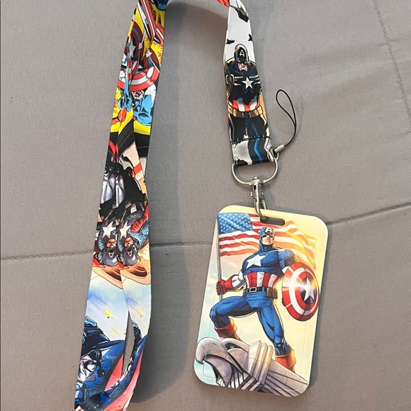 Marvel | Other | Captain America Lanyard And Id Card Holder | Poshmark